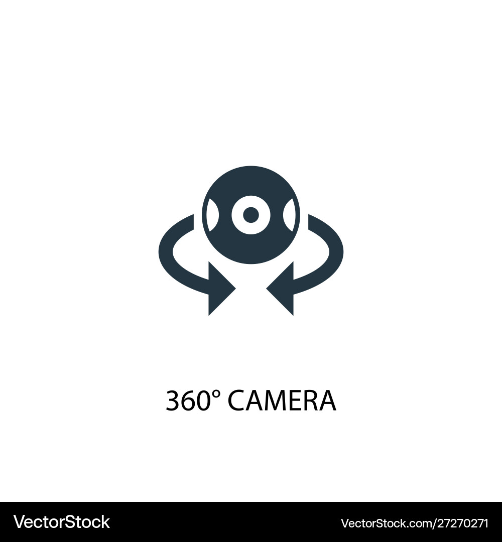 360 camera icon simple element Royalty Free Vector Image