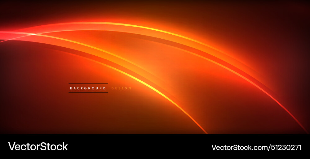A red and orange wave on dark background Vector Image