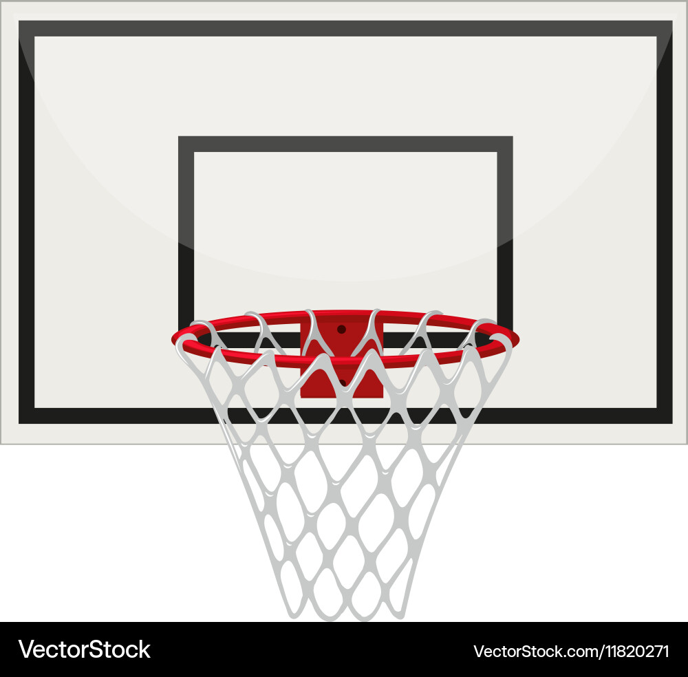 Basketball ring on white background Royalty Free Vector