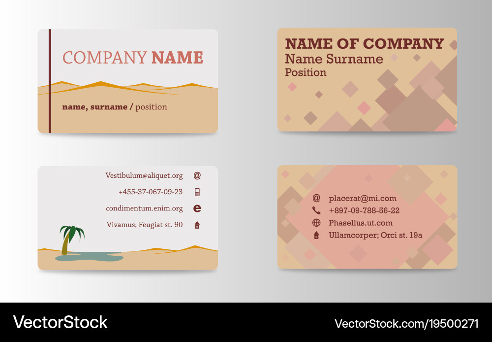 Business card background design with logo Vector Image