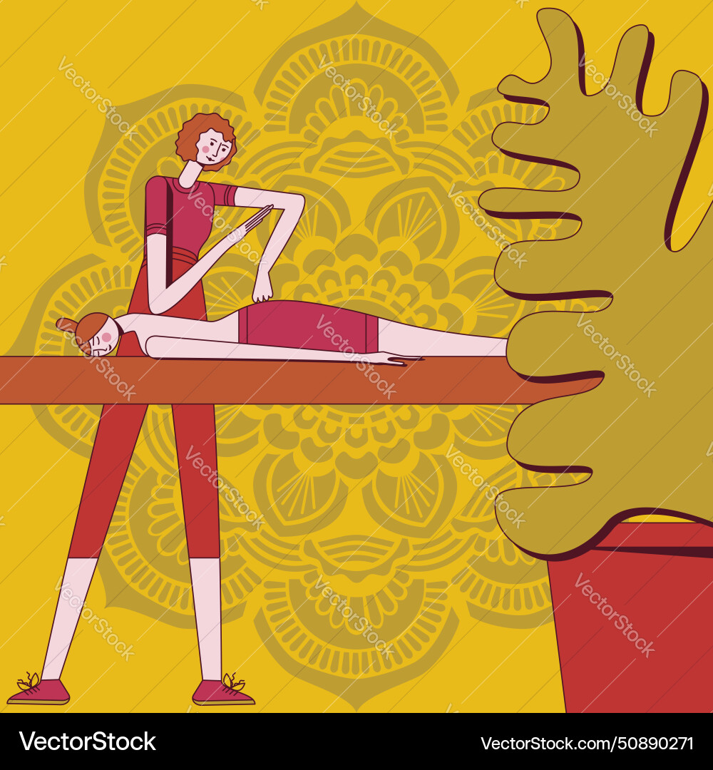 Deep Tissue Massage Concept Royalty Free Vector Image