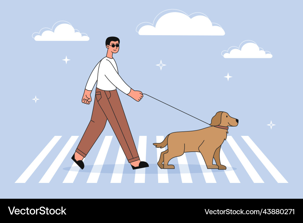 Guide dog concept Royalty Free Vector Image - VectorStock