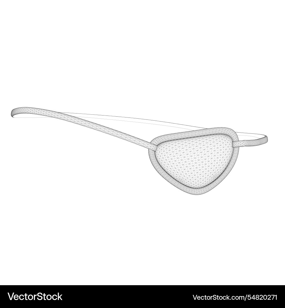 Human eye patch wireframe from black lines Vector Image