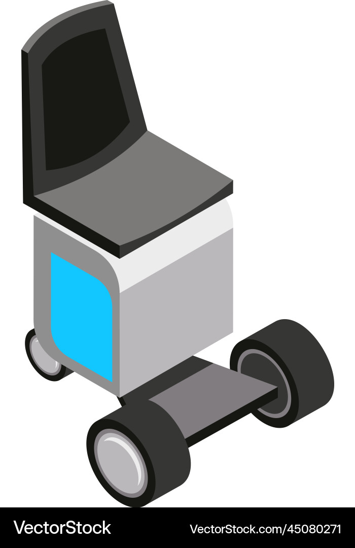 Moving chair delivery composition Royalty Free Vector Image