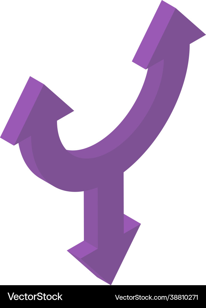 Road direction arrow Royalty Free Vector Image