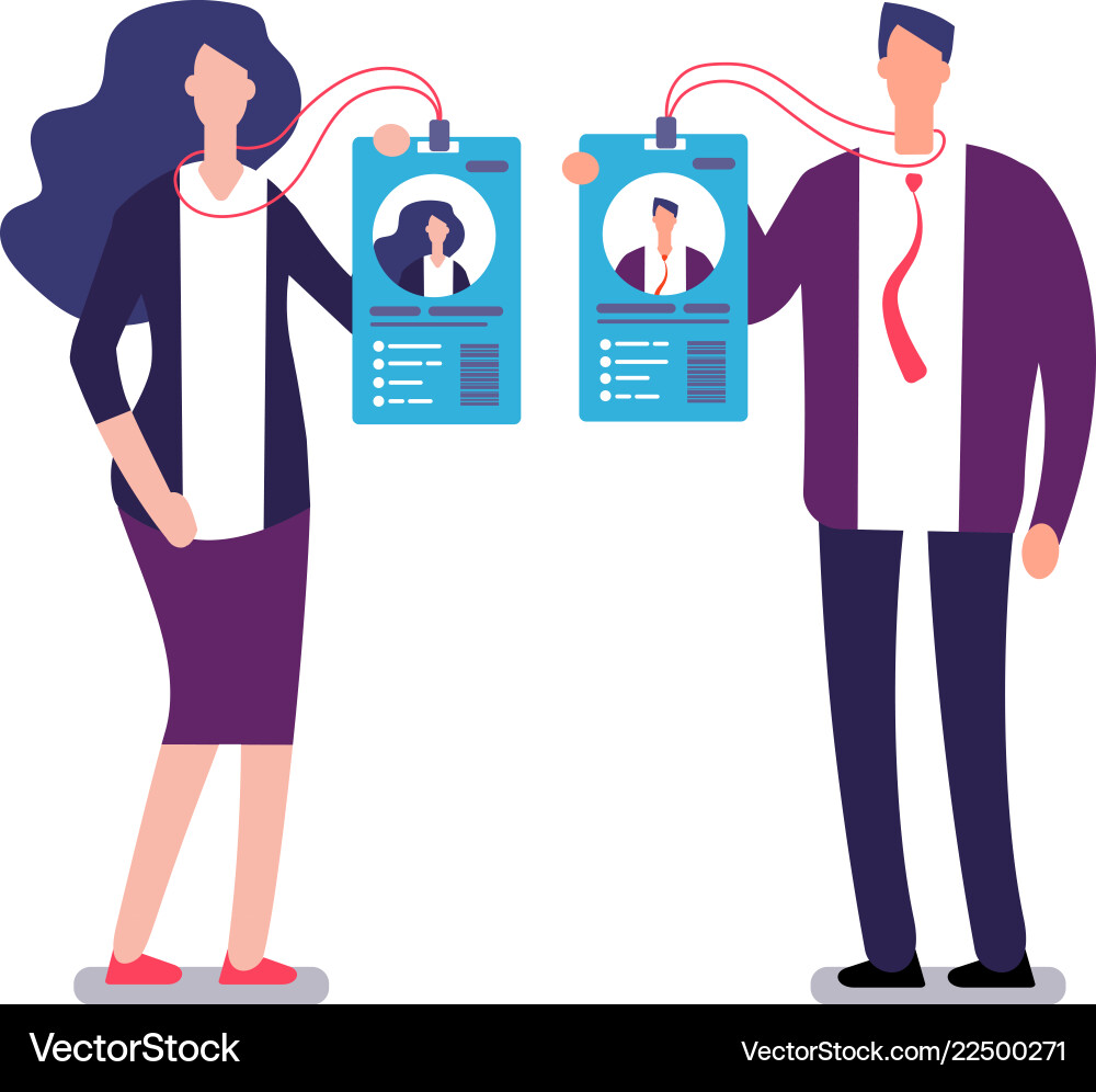 Showing badge security access identification pass Vector Image