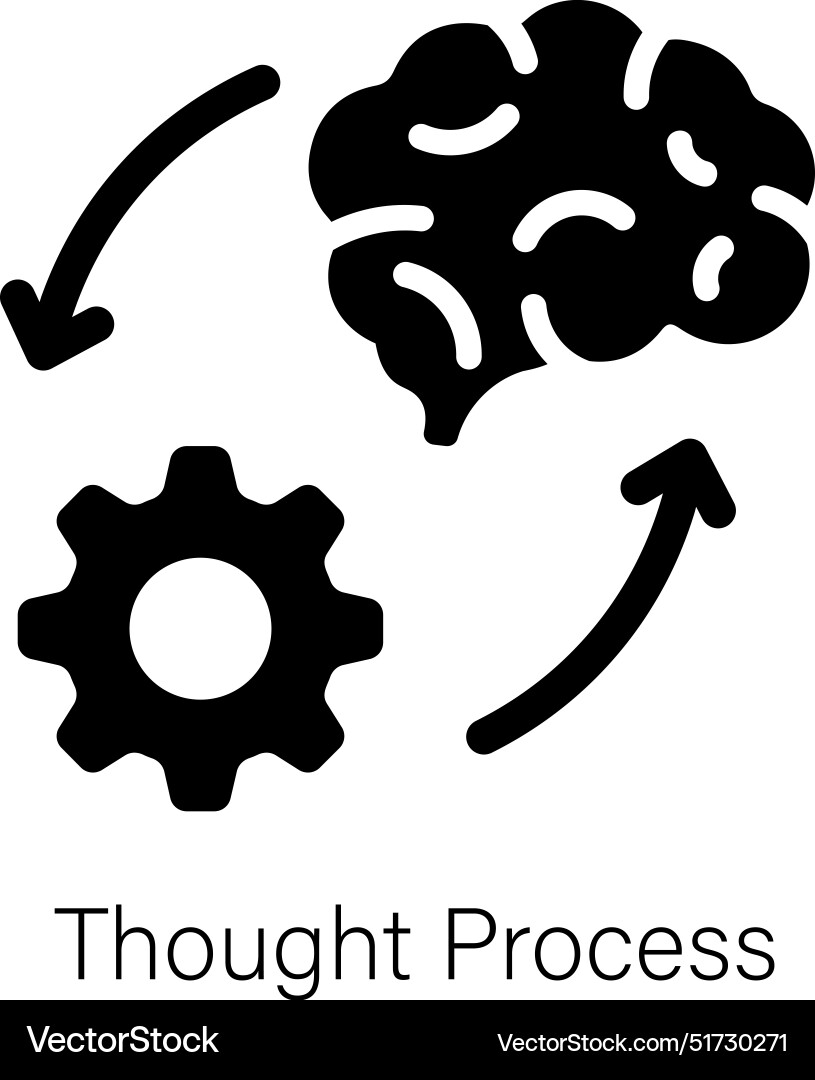 Thought process Royalty Free Vector Image - VectorStock