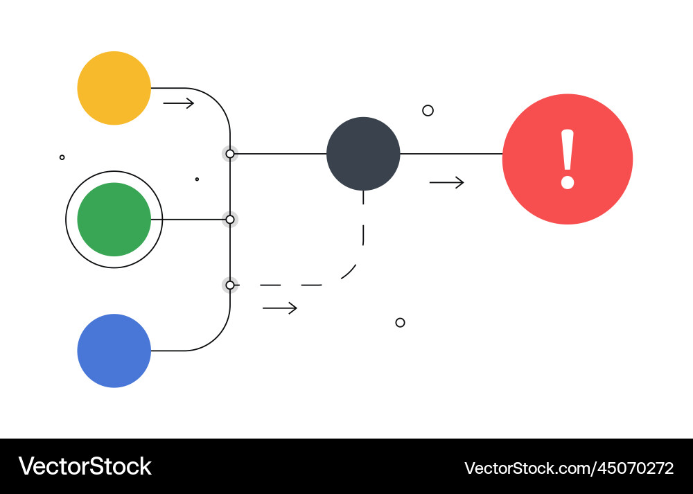 Abstract process failed Royalty Free Vector Image