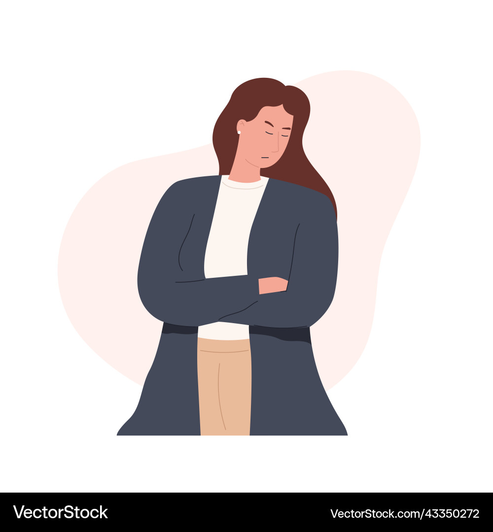 Angry Woman - Displeased Expression Royalty Free Vector