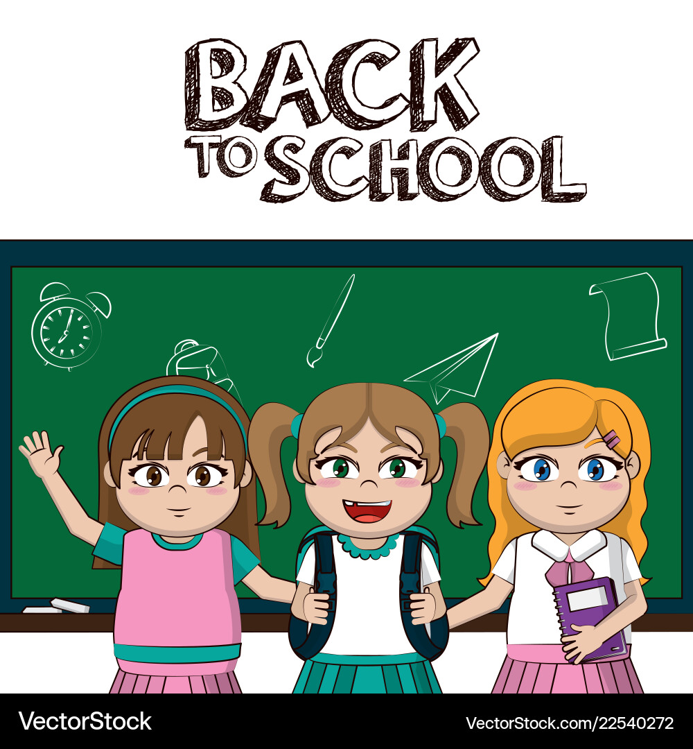 Back to school cartoon Royalty Free Vector Image