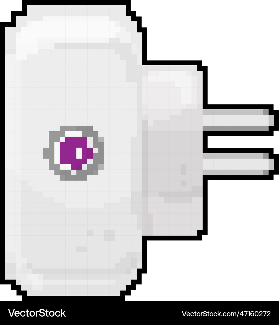 Control smar plug game pixel art Royalty Free Vector Image