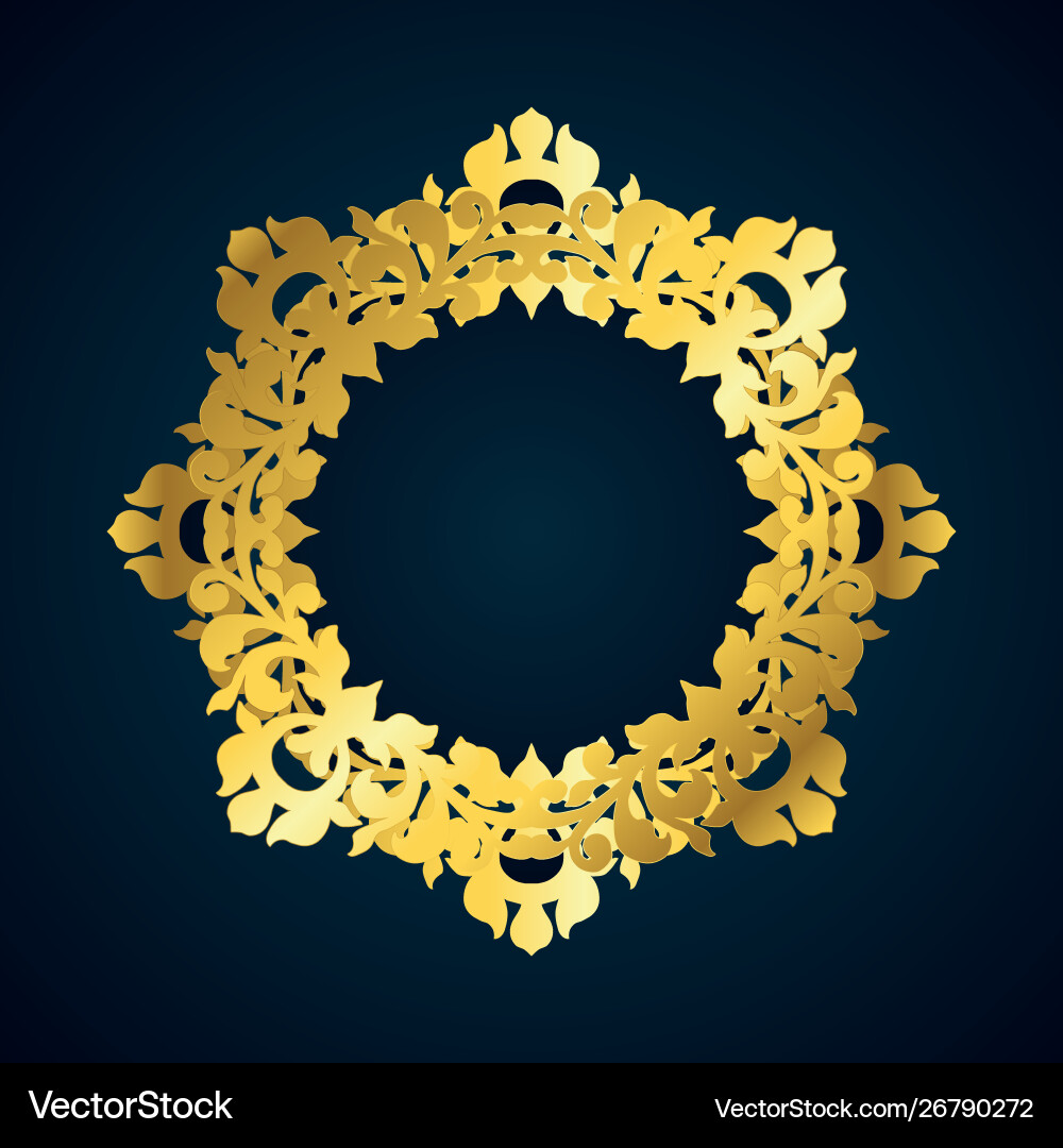 Decorative gold border Royalty Free Vector Image