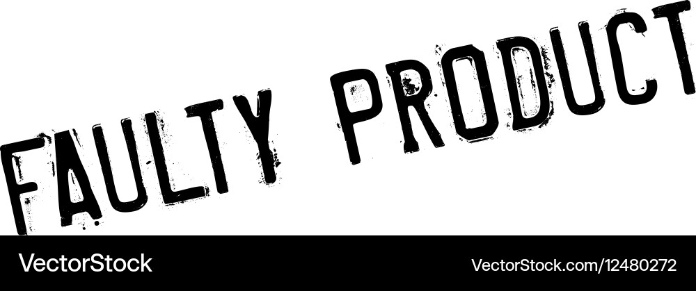 Faulty product rubber stamp Royalty Free Vector Image