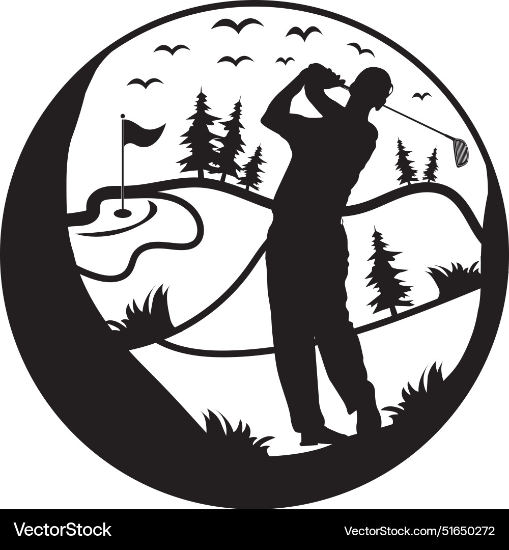 Golfing golf ball team club Royalty Free Vector Image