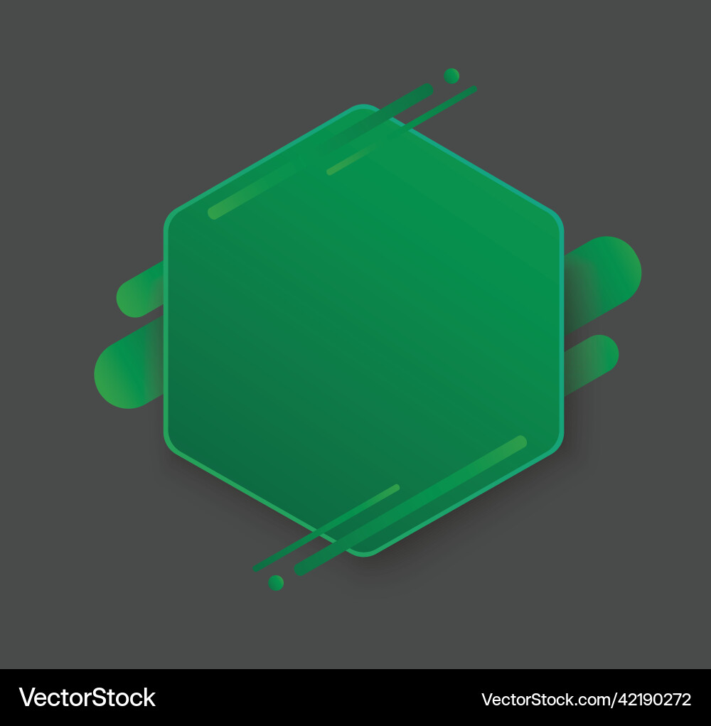 Green hexagon background template Royalty Free Vector Image