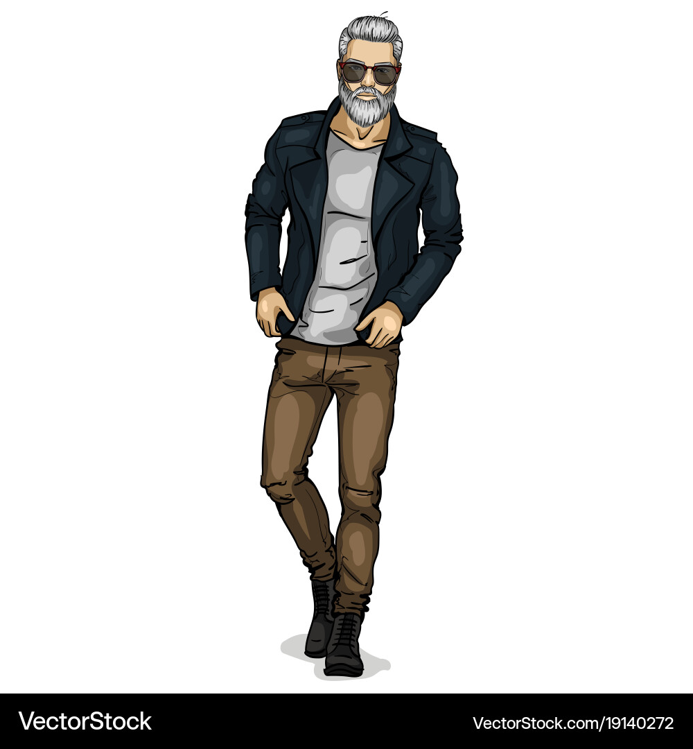 Man model Royalty Free Vector Image - VectorStock
