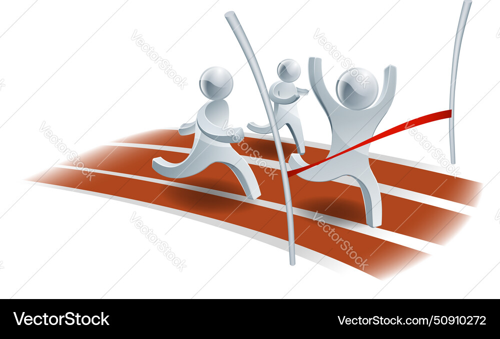 Winning the race concept Royalty Free Vector Image