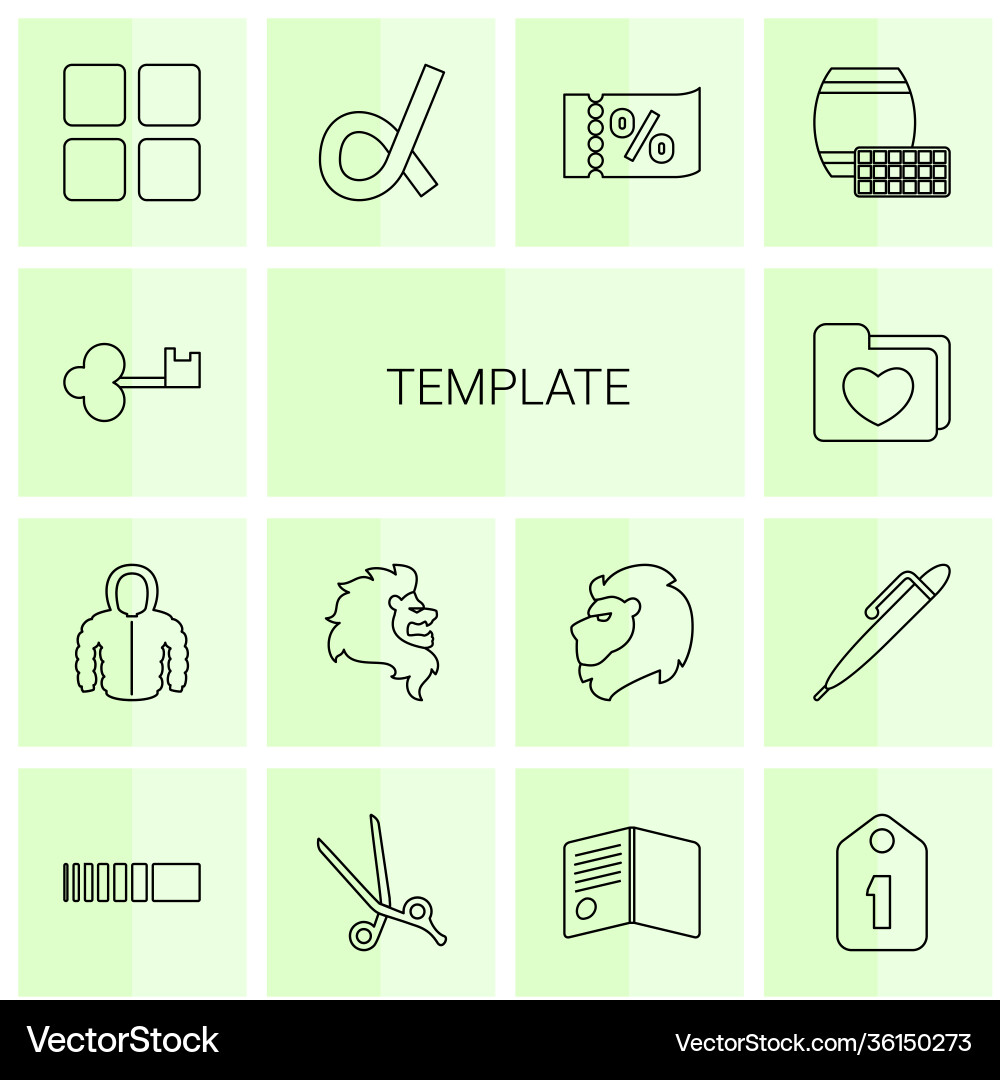 14 template icons Royalty Free Vector Image - VectorStock