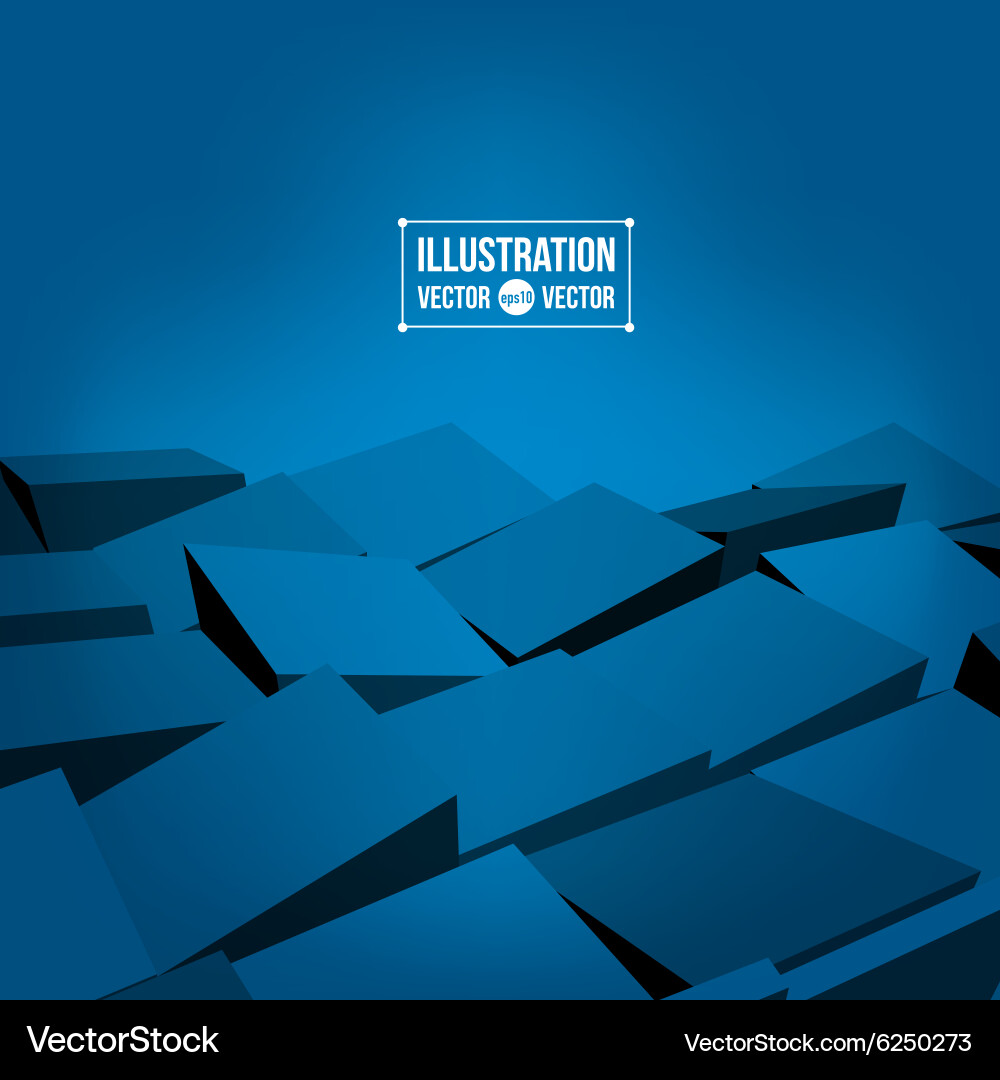 3d blocks background Royalty Free Vector Image