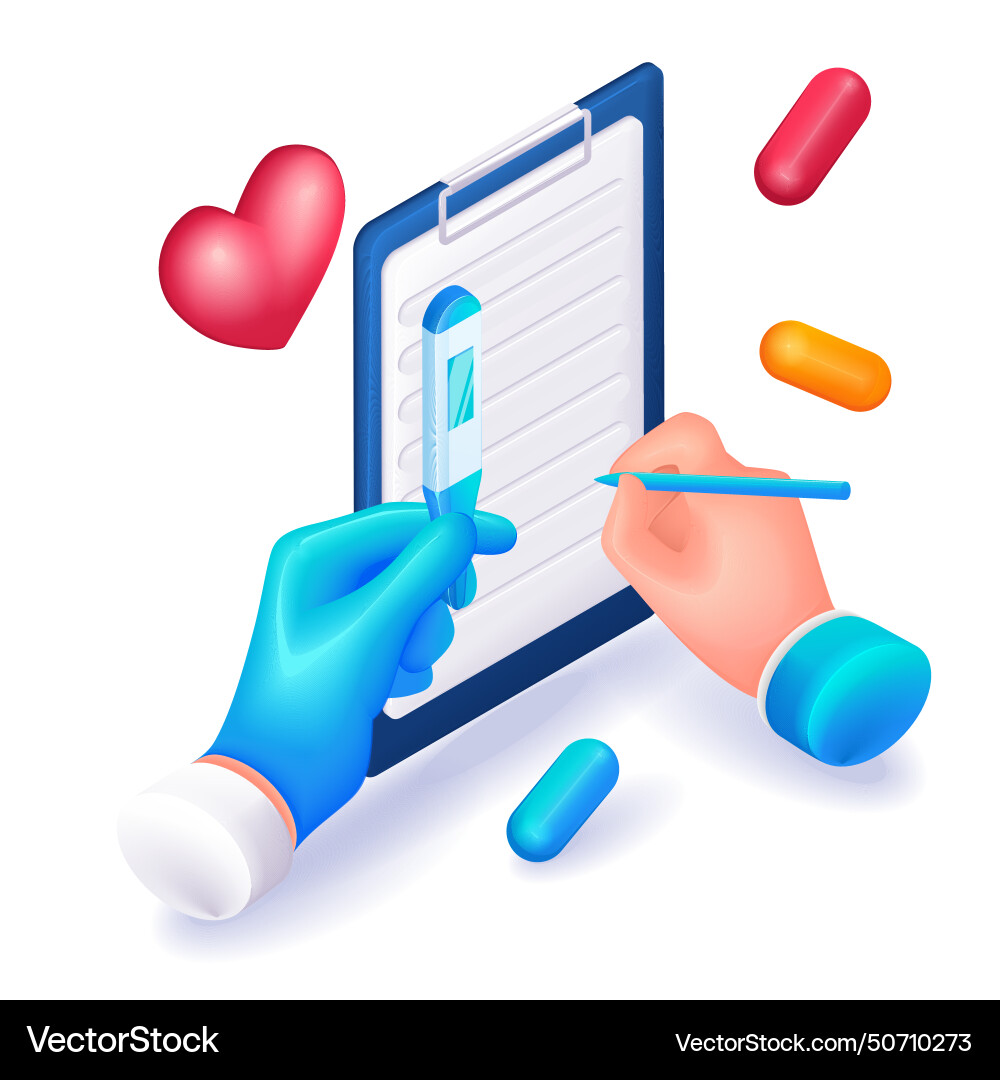 3d isometric people character Royalty Free Vector Image