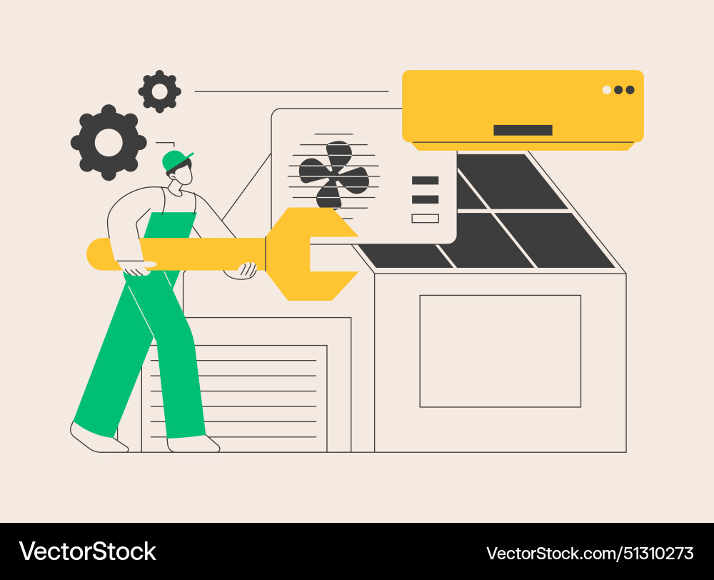 Air conditioning abstract concept Royalty Free Vector Image