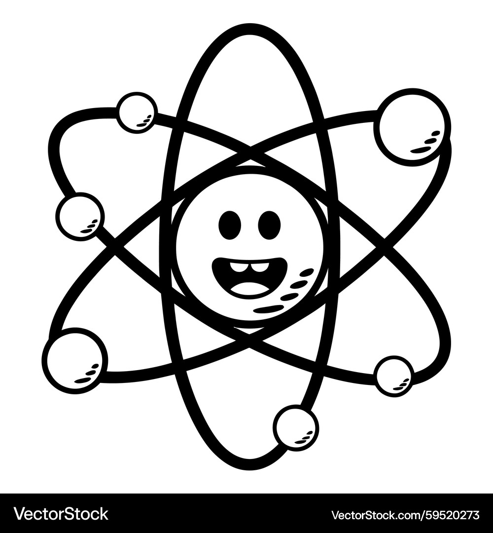 Atomic Structure Doodle Royalty Free Vector Image