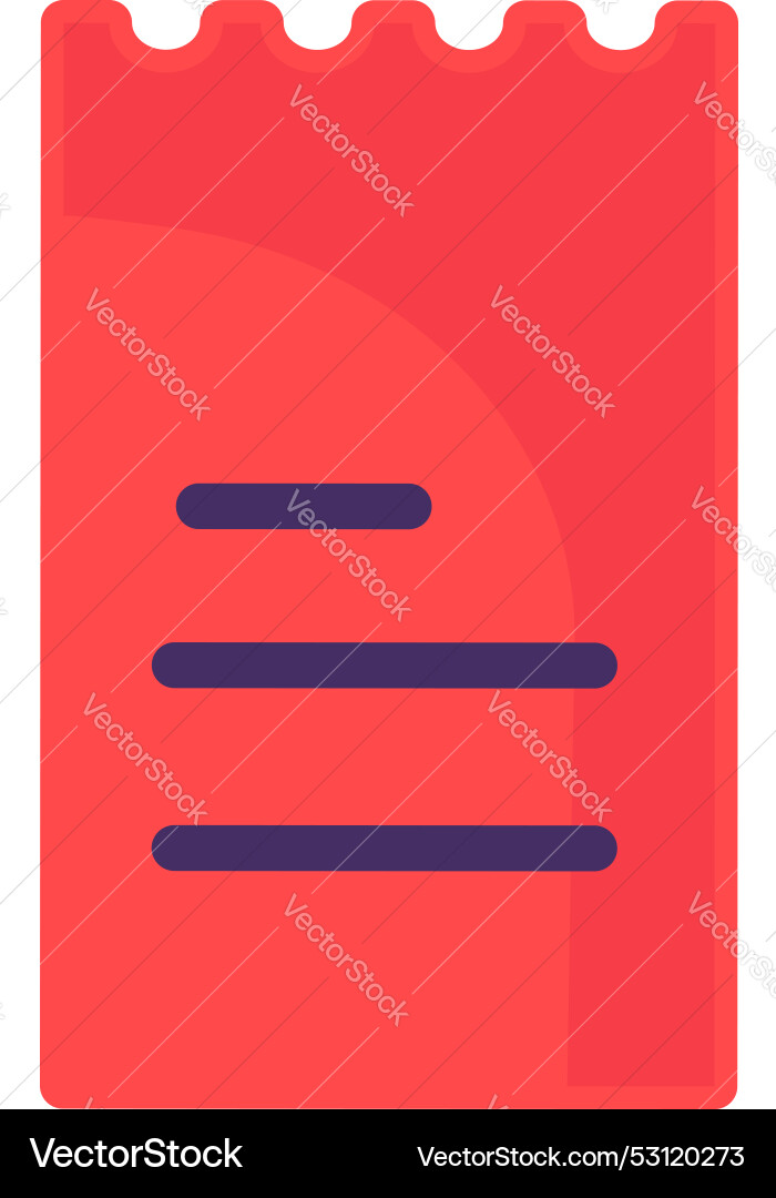 Cash receipt icon business element Royalty Free Vector Image