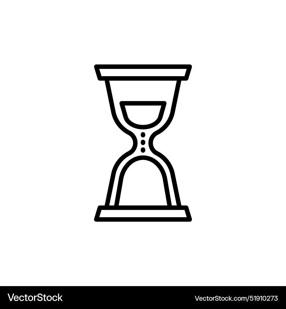 Classic hourglass timer icon for countdown Vector Image