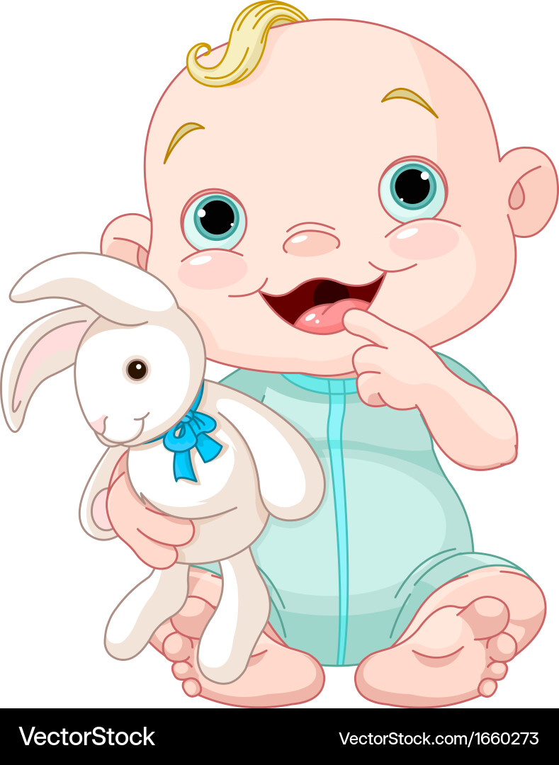 Cute baby boy Royalty Free Vector Image - VectorStock