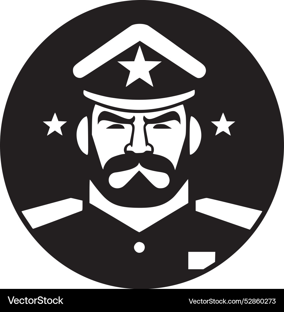 Military - black and white isolated icon Vector Image