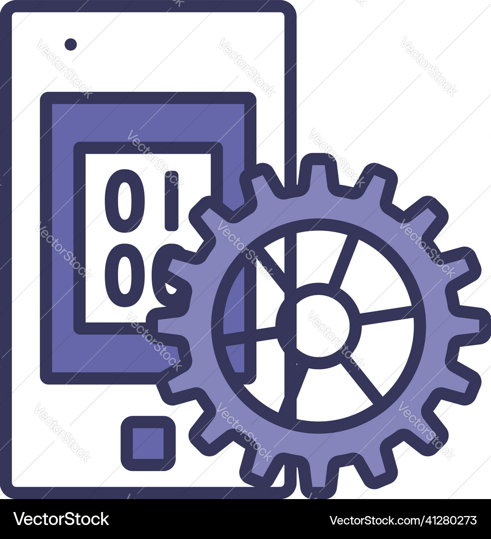 Mobile development icon Royalty Free Vector Image