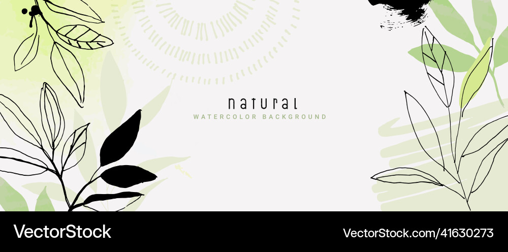 Natural hand drawn background Royalty Free Vector Image