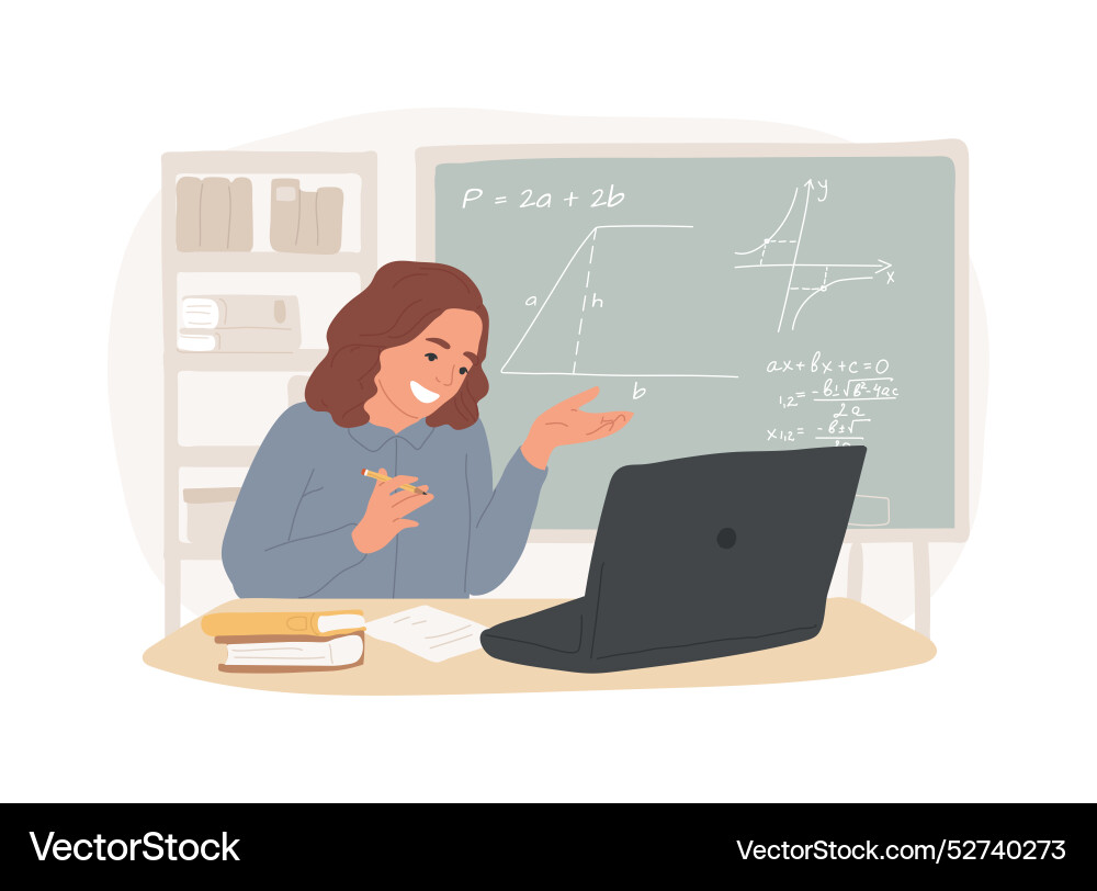 Remote learning isolated cartoon Royalty Free Vector Image