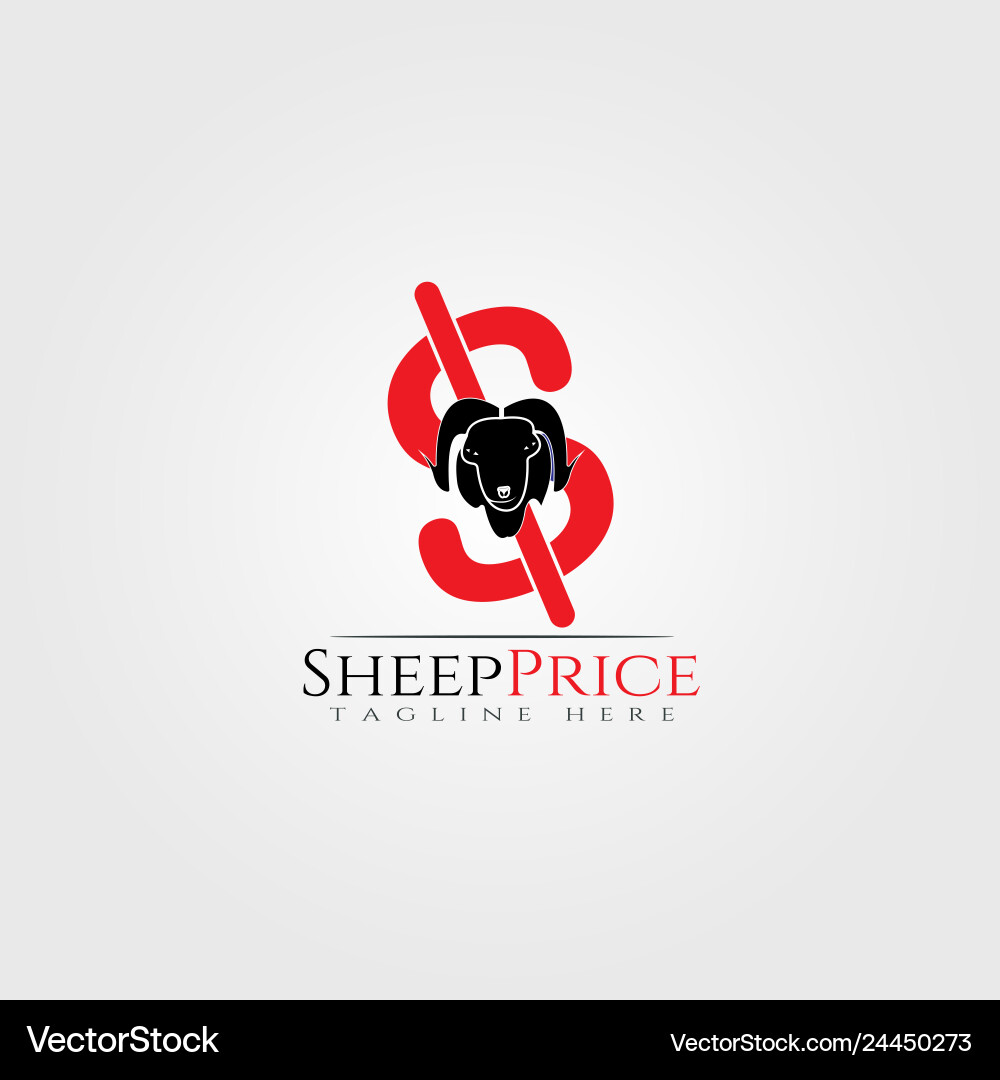 Sheep farm icon template creative logo design Vector Image
