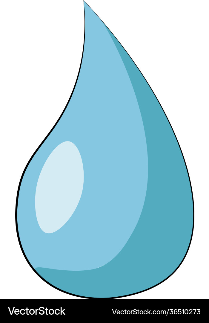 Single element droplet draw Royalty Free Vector Image