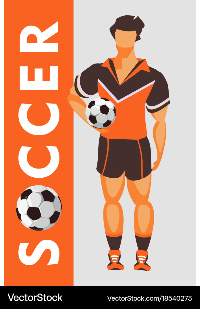 Soccer player poster Royalty Free Vector Image