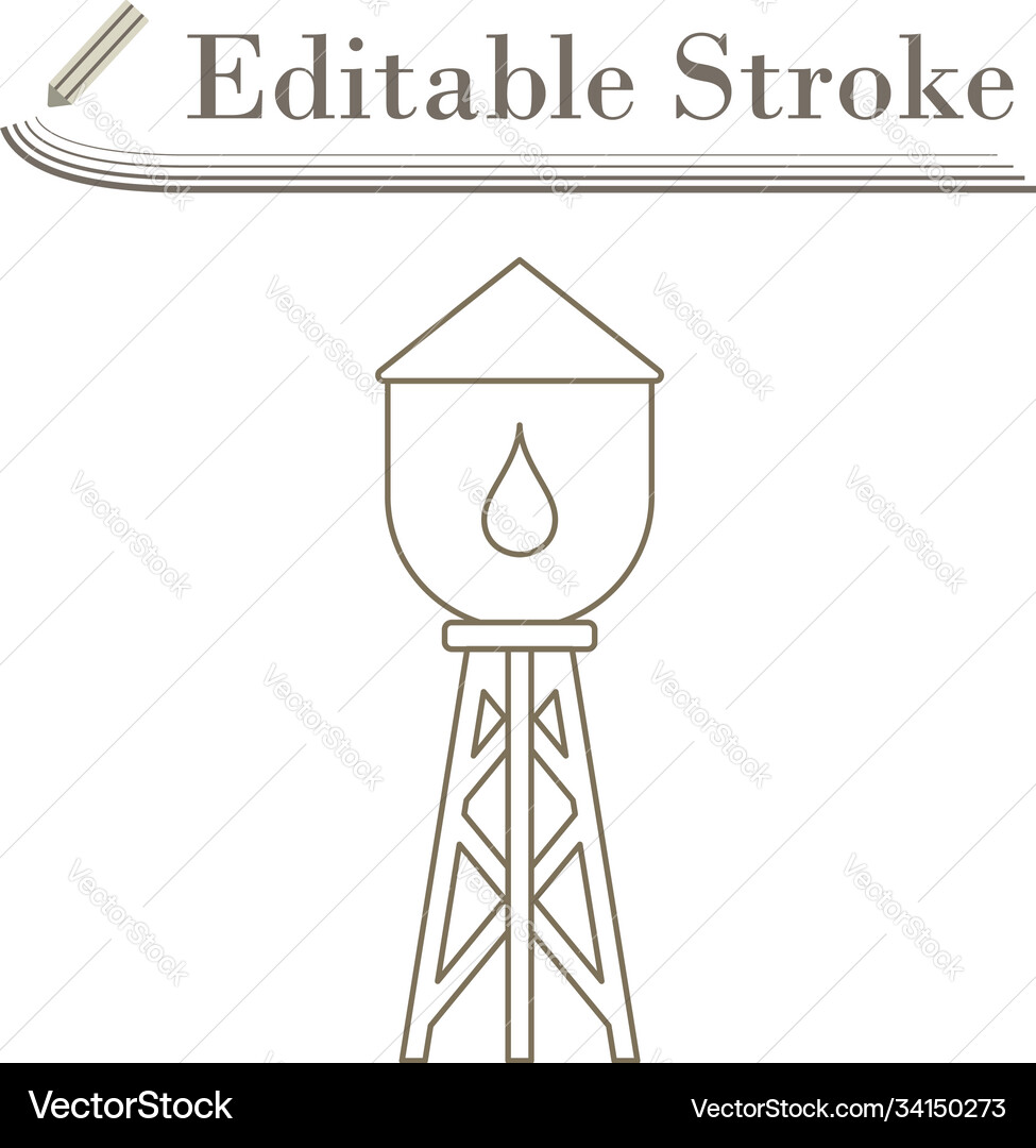 Water tower icon Royalty Free Vector Image - VectorStock
