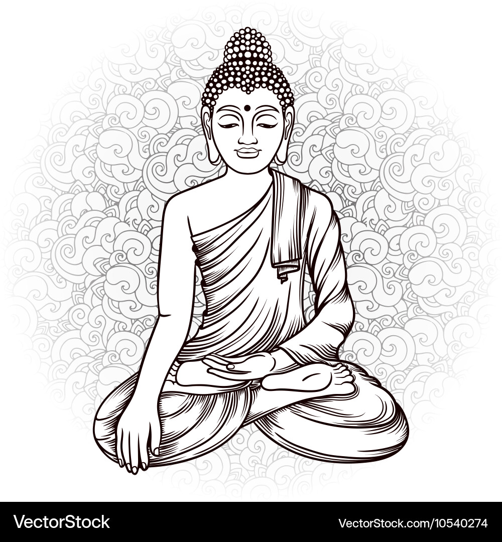 Buddha Royalty Free Vector Image - VectorStock