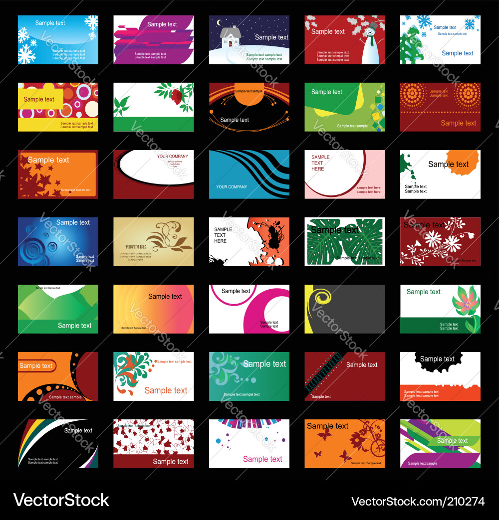 Business cards Royalty Free Vector Image - VectorStock