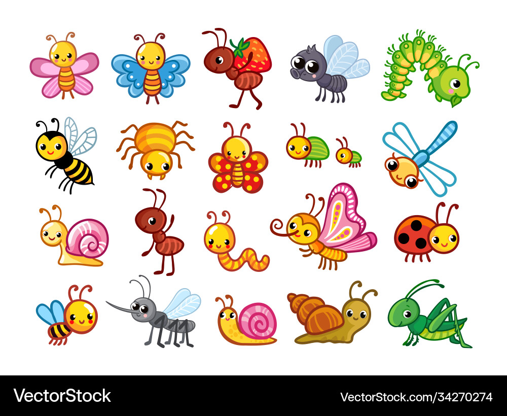 Cartoon Insects Vector Images (over 79,000)