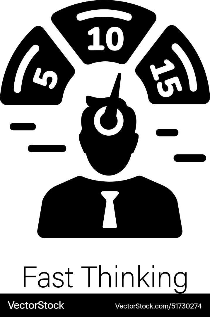 Fast thinking Royalty Free Vector Image - VectorStock