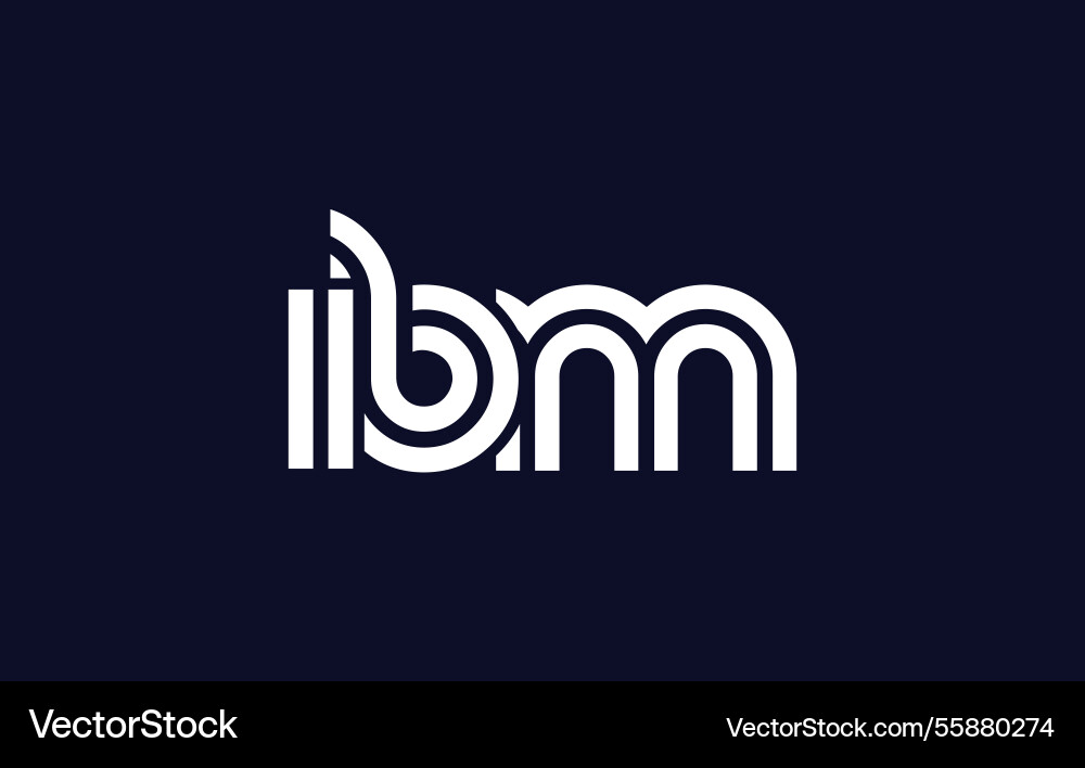 Ibm creative unique modern letter logo design Vector Image