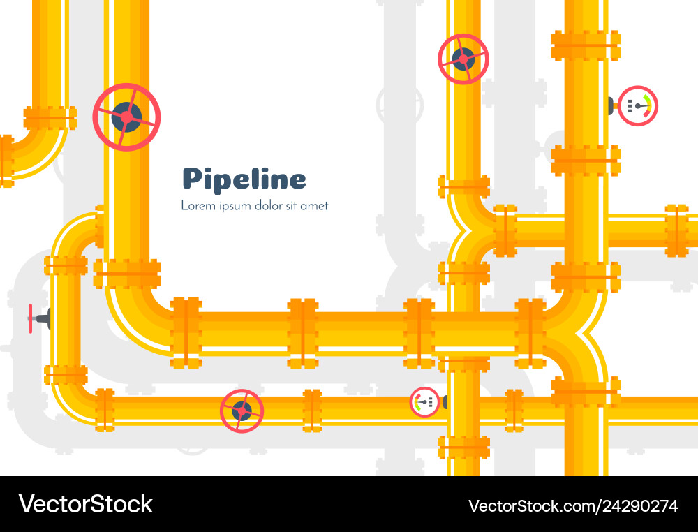 Industrial Pipeline Network Royalty Free Vector Image