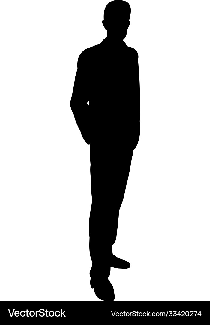 Isolated silhouette man Royalty Free Vector Image