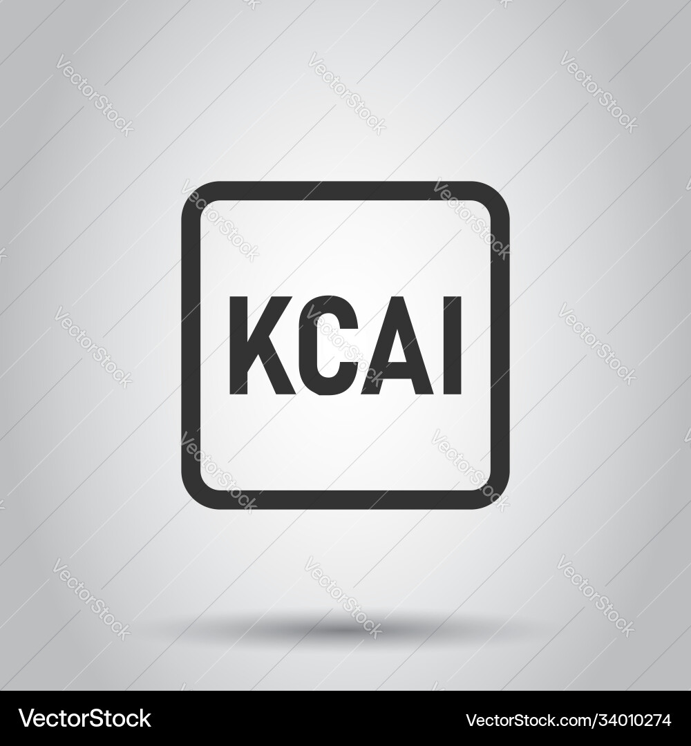 Kcal icon in flat style diet on white isolated Vector Image