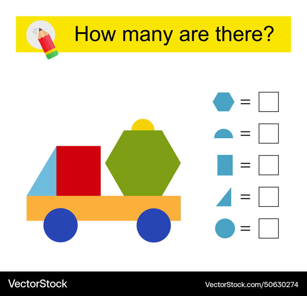 Math activity for children developing numeracy Vector Image