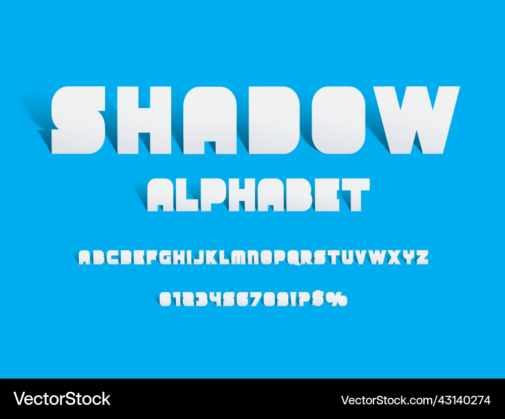 Paper cut font Royalty Free Vector Image - VectorStock