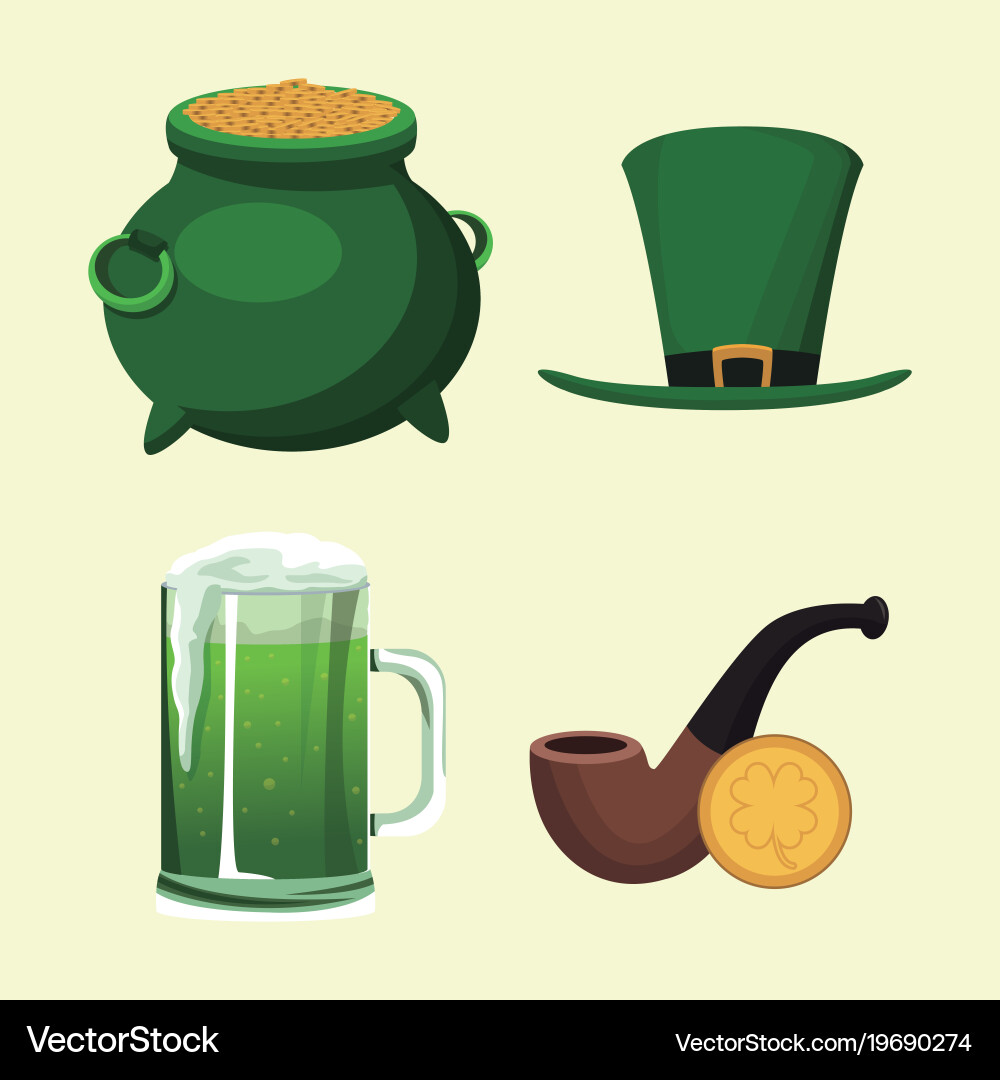 Saint patricks day symbols Royalty Free Vector Image