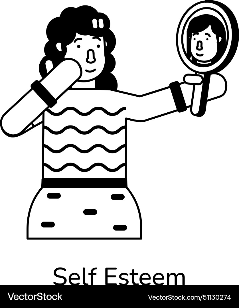 Self esteem Royalty Free Vector Image - VectorStock