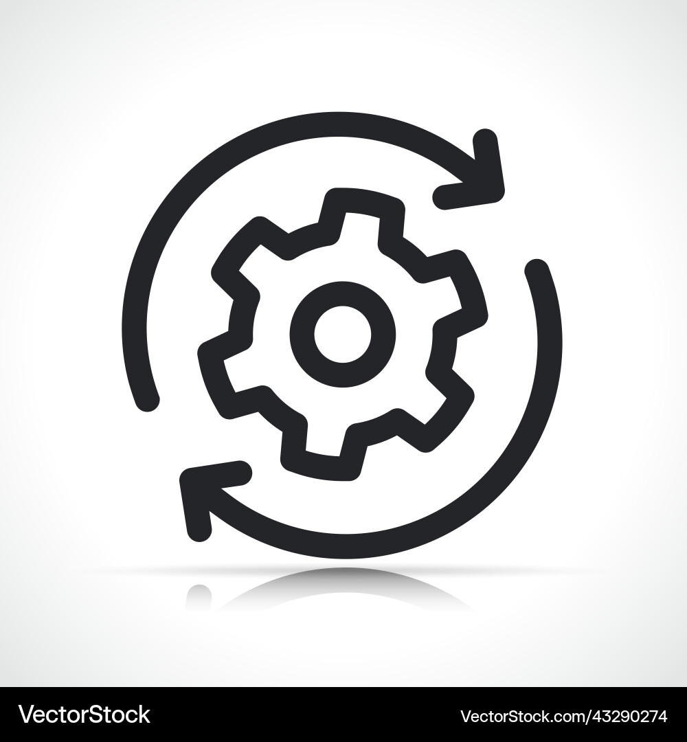 Update or reset line icon Royalty Free Vector Image